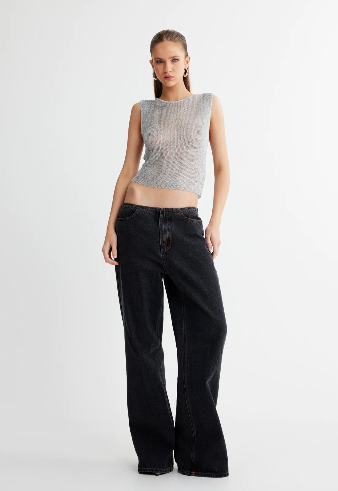 Buy The Lioness Palisades Top - Silver | Birdie Blue