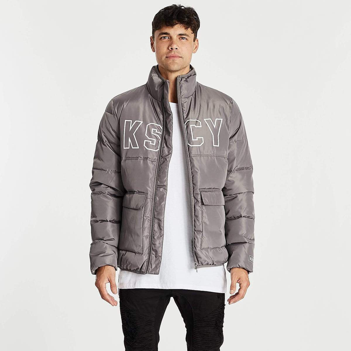 Republic Puffer Jacket- Charcoal