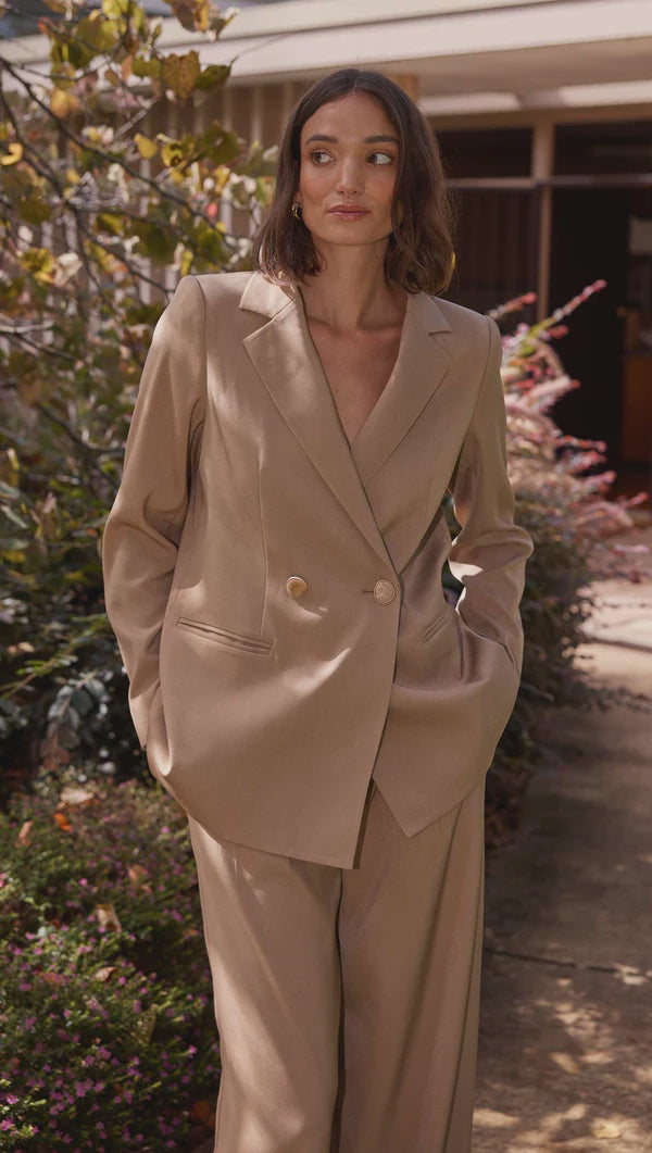 Staple The Label Plaza Blazer- Camel