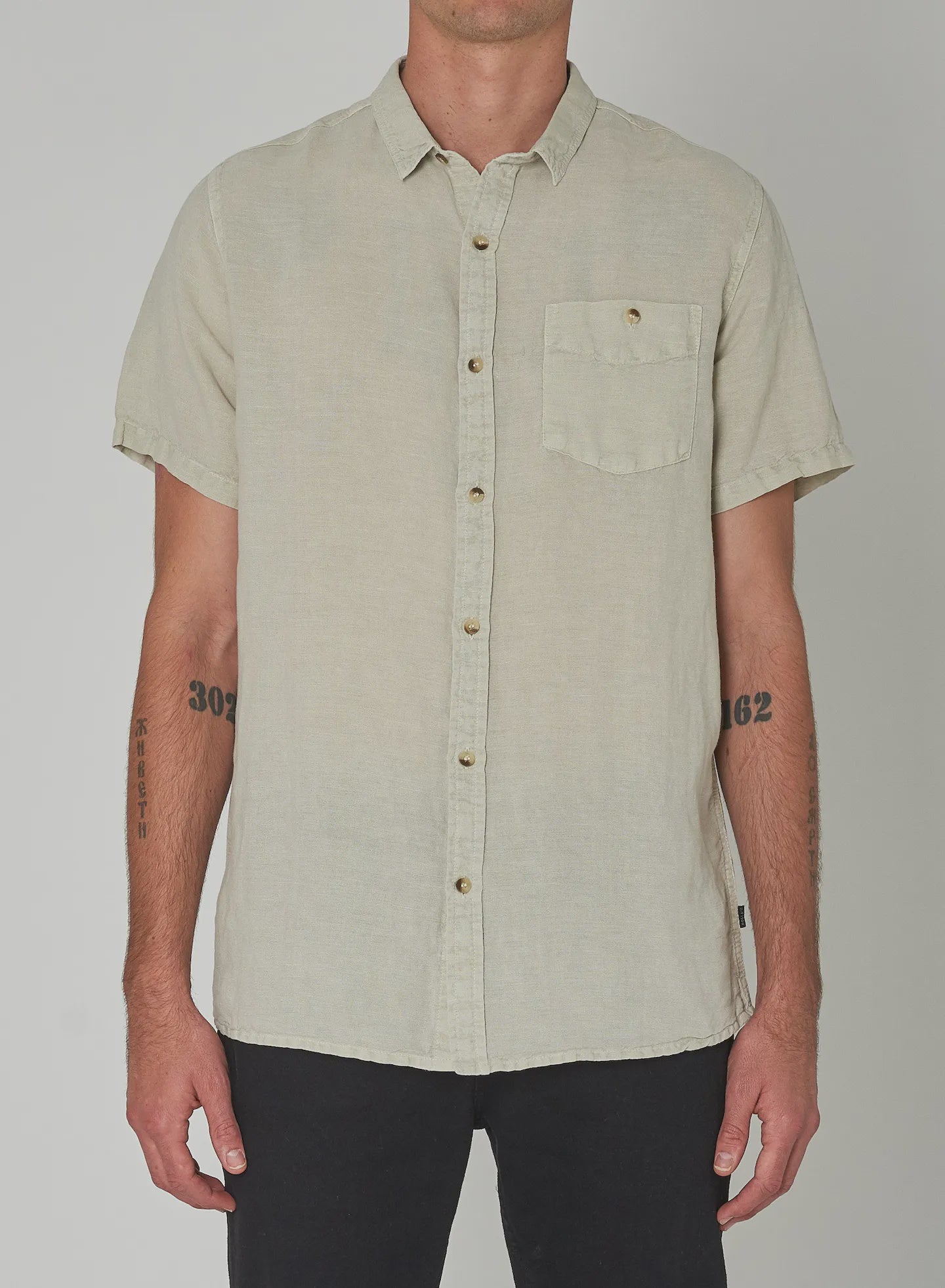 Men At Work Hemp Shirt- Stone – Birdie Blue