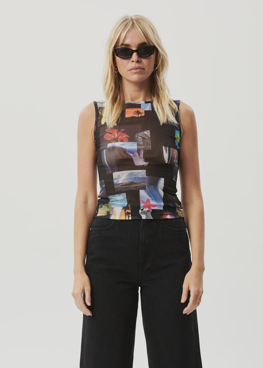 Afends Under Pressure Recycled Sheer Tank - Black – Birdie Blue