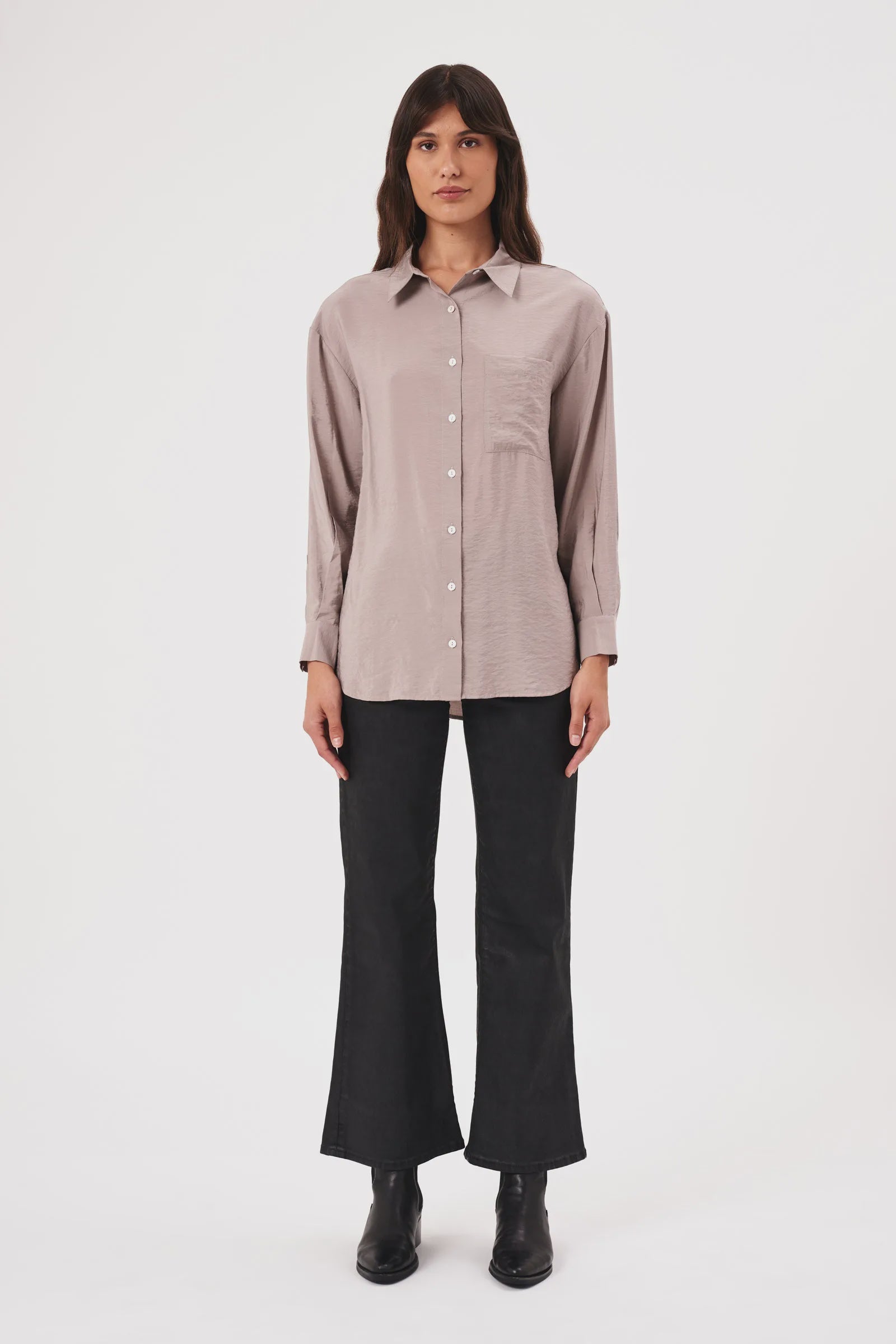 Rolla's Becca Shirt Bamboo - Light Taupe – Birdie Blue